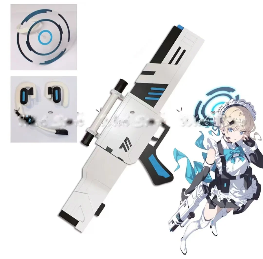 Blue Archive Asuma Toki Cosplay weapon Gun prop Model Halo Earphone ...