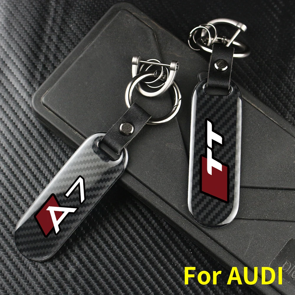 Carbon-Fiber-Car-Keychain-Key-Chain-Pendant-Keyring-Horseshoe-Buckle ...