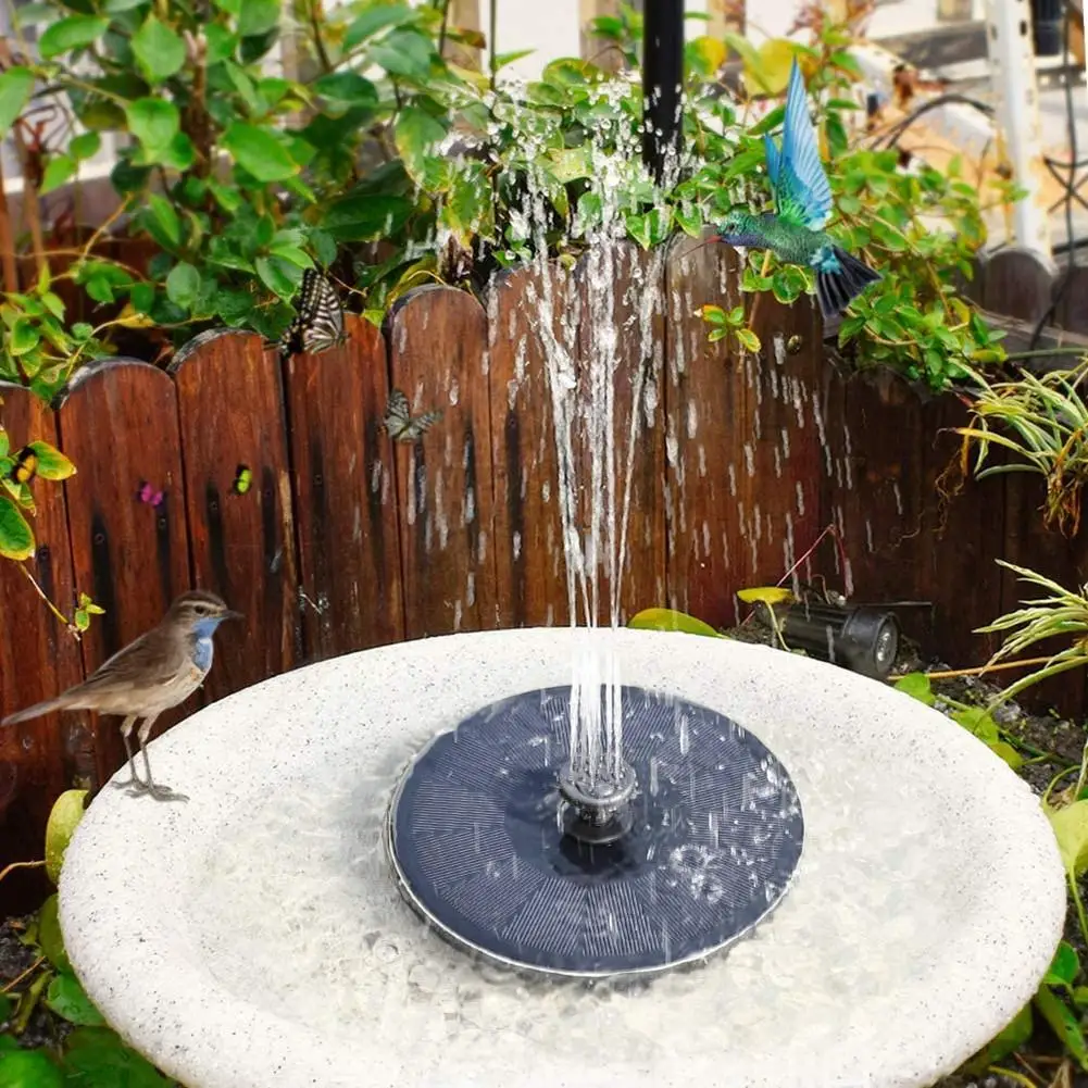 Mini-Solar-Fountain-Garden-Waterfall-Fountain-Pool-Pond-Floating-Bird ...