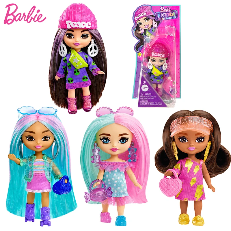 Original-Barbie-3-25in-Pocket-Minis-Extra-Doll-Series-Colored-Hair-Big ...
