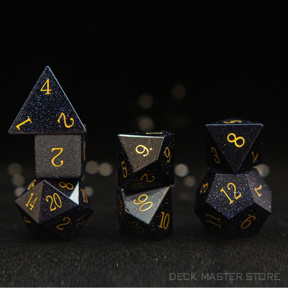 Blue-Sand-Stone-Dice-Polyhedral-Gemstone-Various-Shapes-Digital-D20-DnD ...