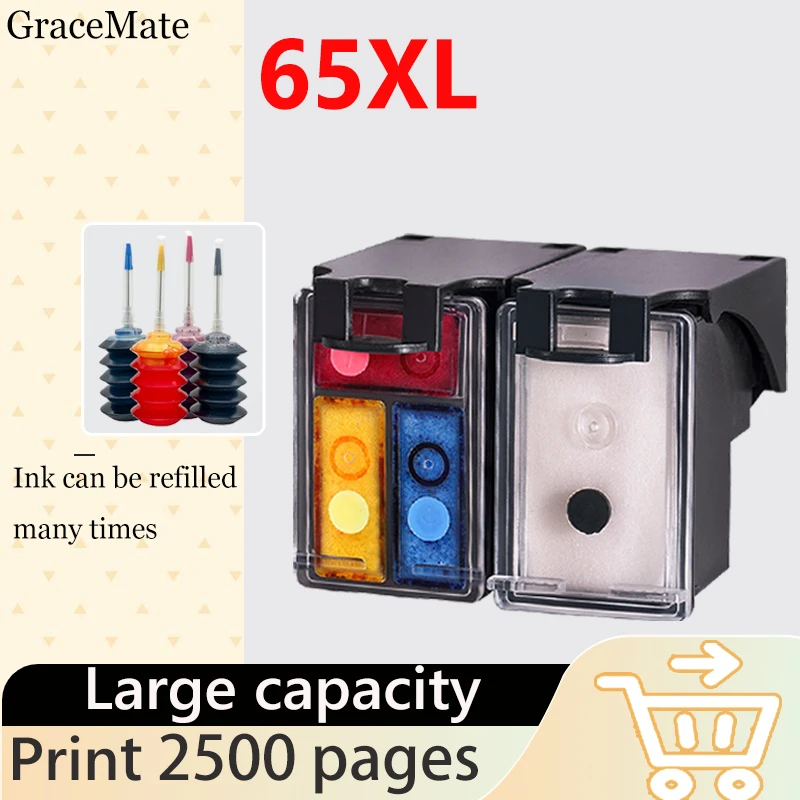 Gracemate 65xl Refill Ink Cartridge Replacement For Hp 65 Hp65 For Hp ...