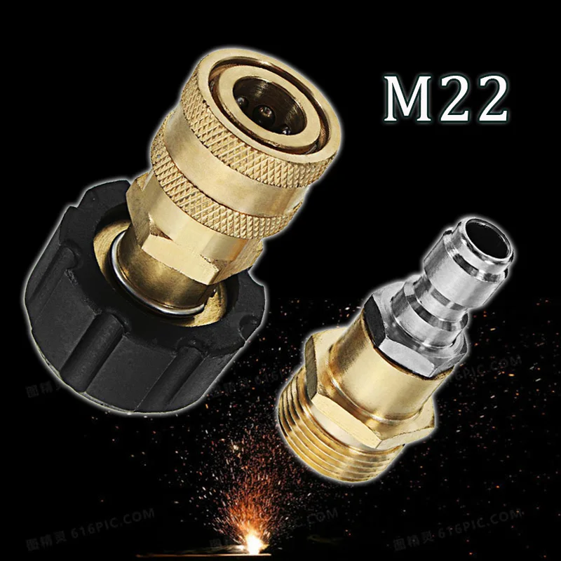 Pressure Washer Adapter Set M22 To 1/4 Inch Quick Connect Kit, M22 14Mm ...