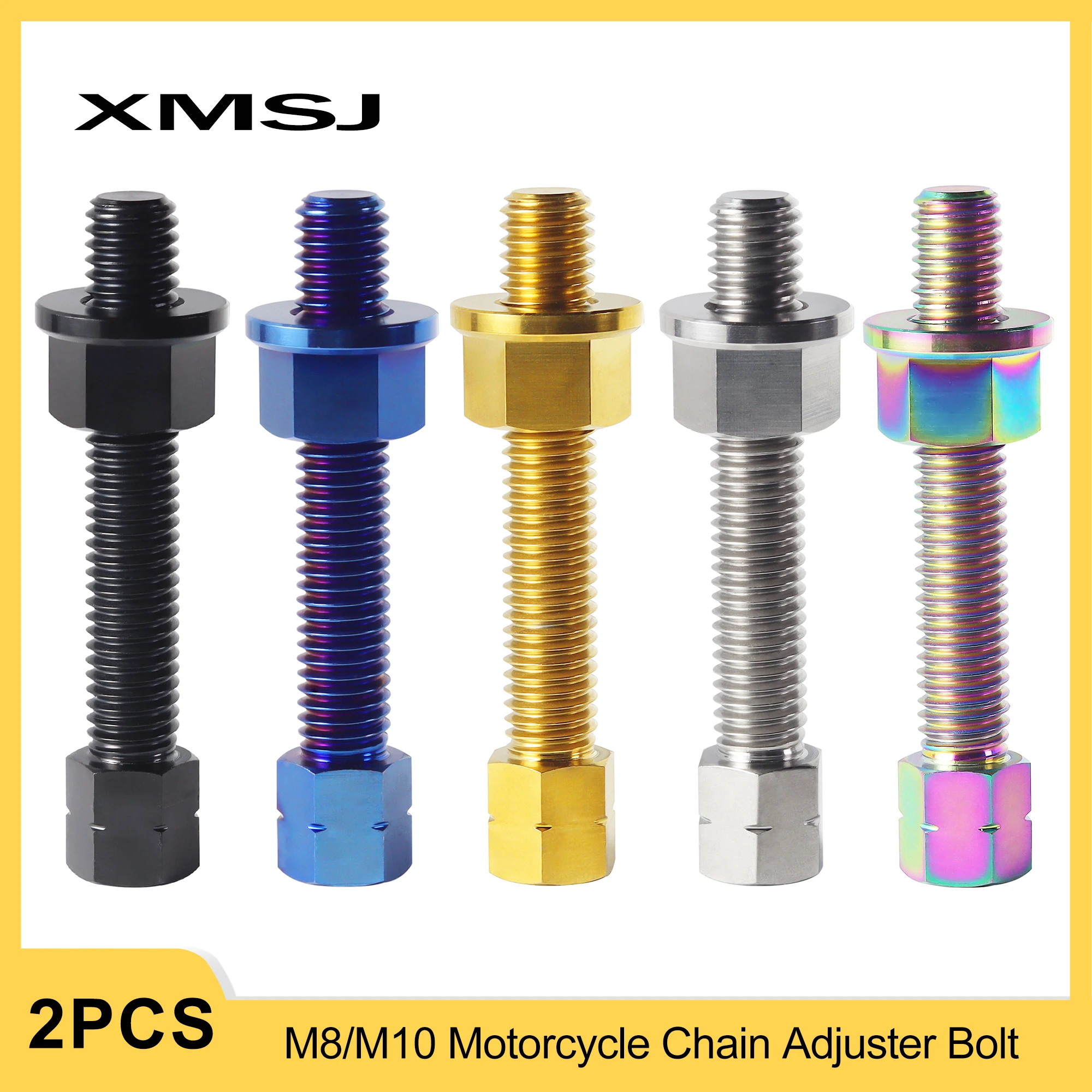 XMSJ-Motorcycle-Chain-Adjuster-Bolt-Rear-Axle-Titanium-Alloy-M8-M10 ...