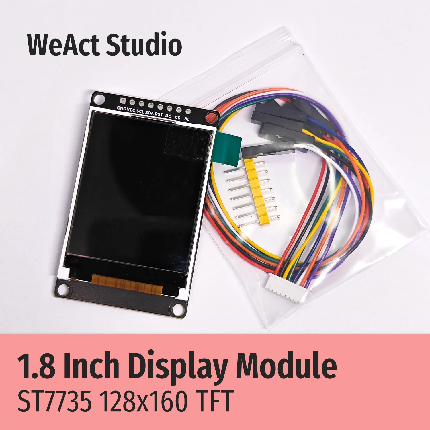 WeAct 1.8inch TFT Display Full Color LCD Module ST7735 Drive IC High ...