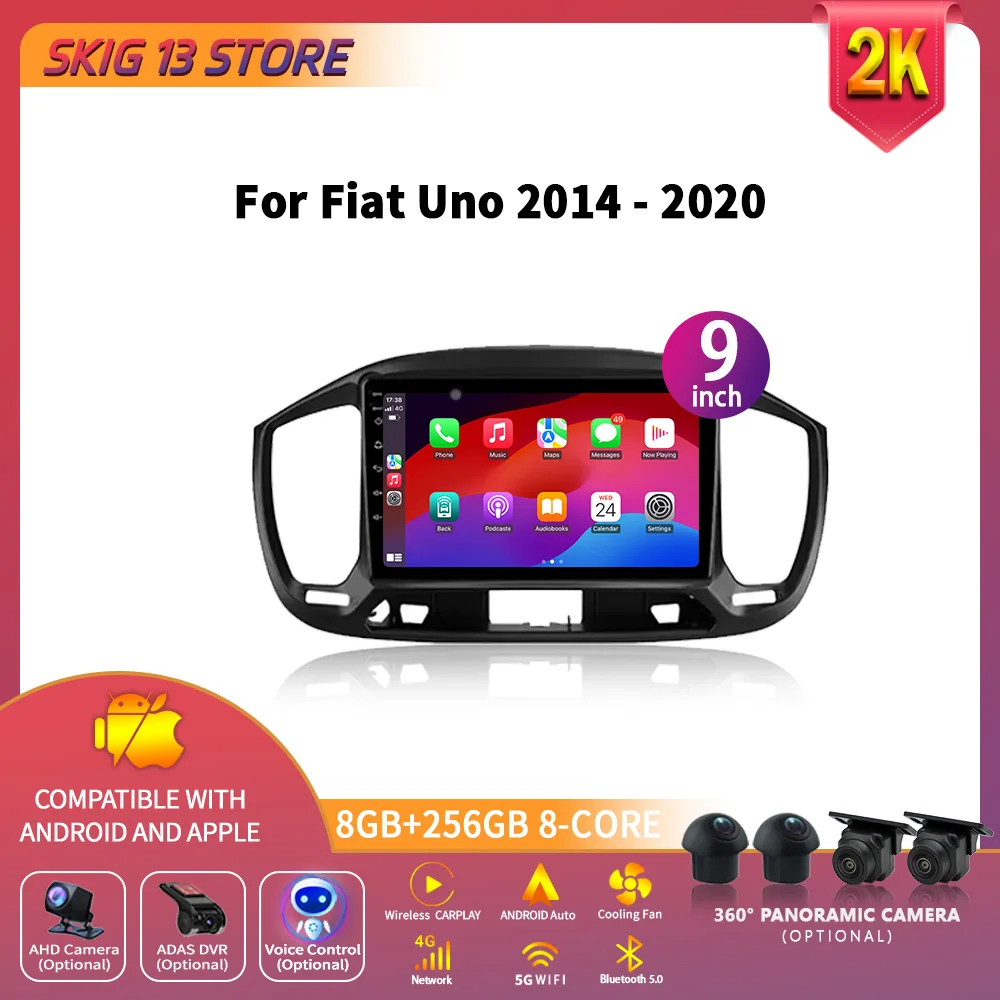 Car-Radio-Carplay-Android-14-For-Fiat-Uno-2014-2020-Multimedia-Video ...