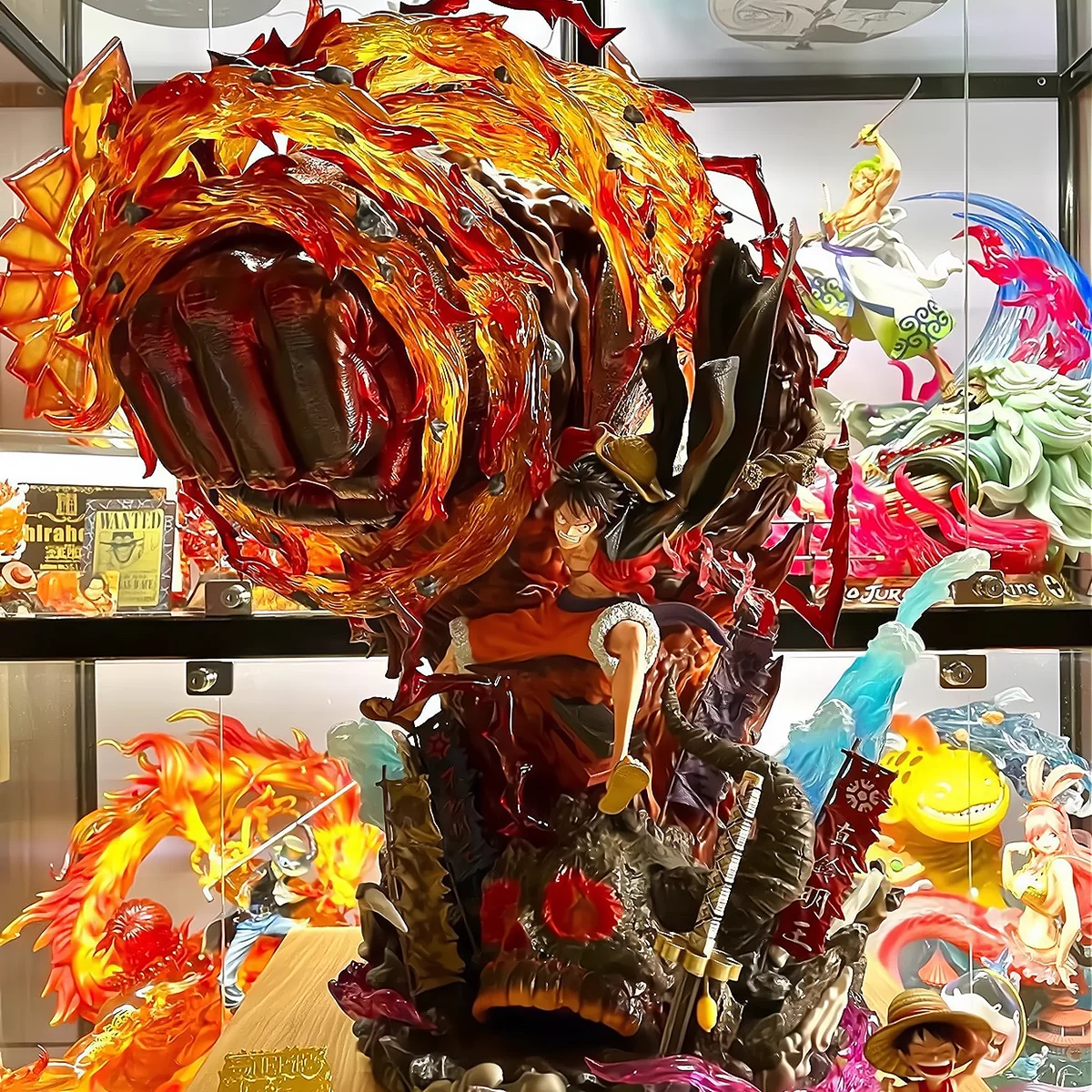 23CM-Anime-One-Piece-Gear-3-Big-Fist-Industry-Fire-Monkey-D-Luffy ...