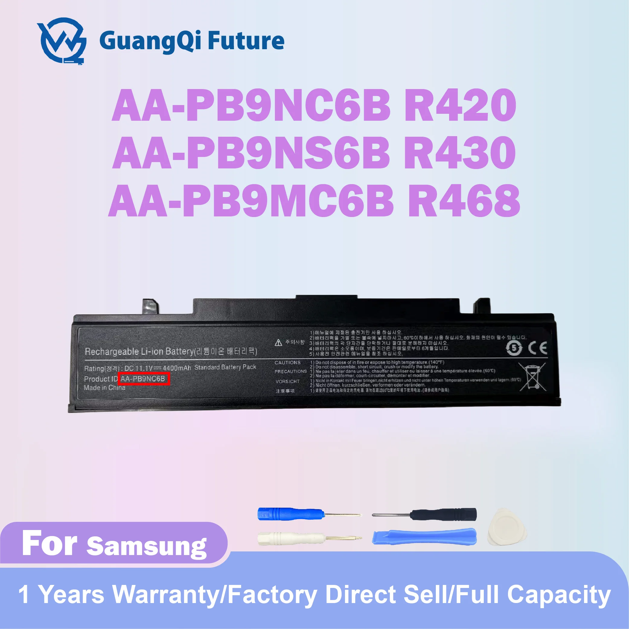 AA-PB9NC6B 노트북 배터리 4400mAh 11.1V 삼성 AA-PL9NC2B NP-RV509-A06IN R420 R430 ...