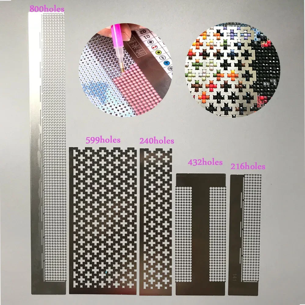 Square-round-drill-Diamond-Painting-ruler-stainless-Steel-mesh-rulers ...
