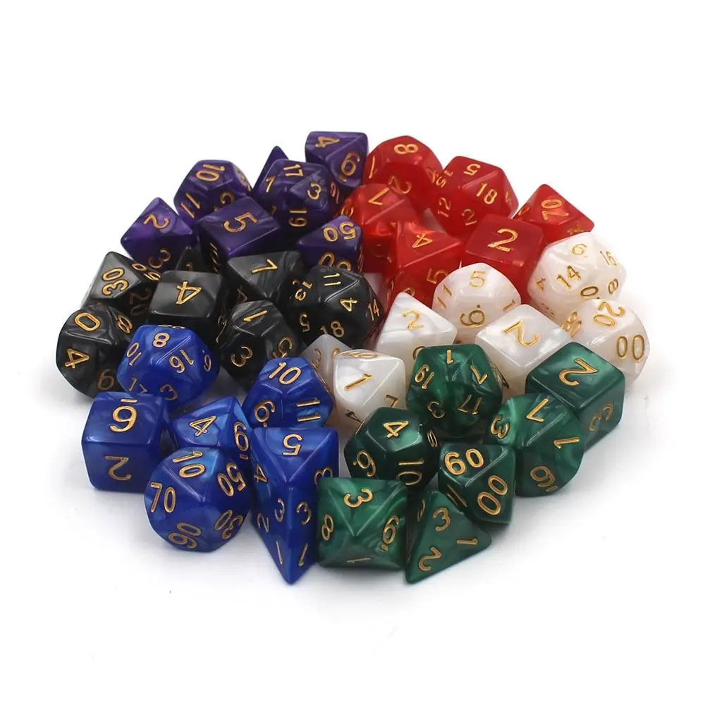 7Pcs-set-Multifaceted-Double-Colors-Digital-Dice-Set-Acrylic-Table-Game ...