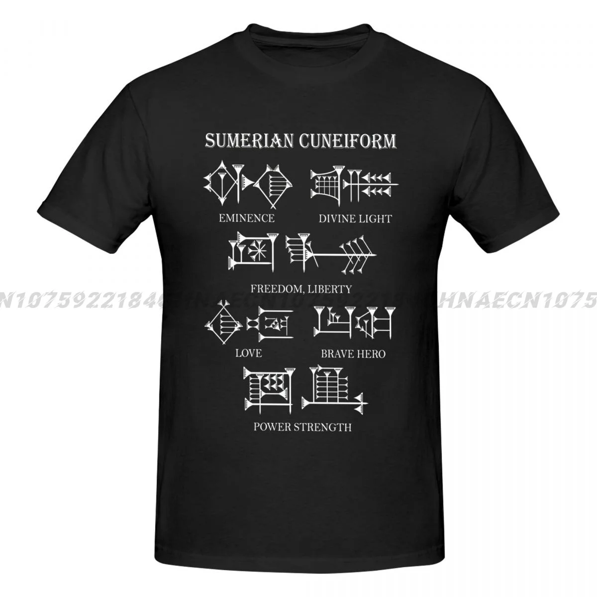 Sumerian Cuneiform Writing Word Meanings T-shirt Letter T Shirt men ...