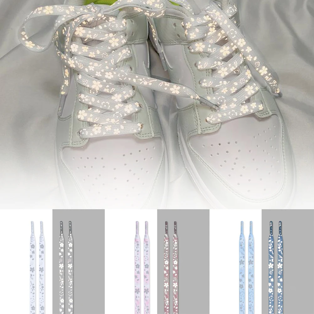 1Pair Luminous Shoe Laces Glowing Fluorescent Cherry Blossoms Shoelaces ...