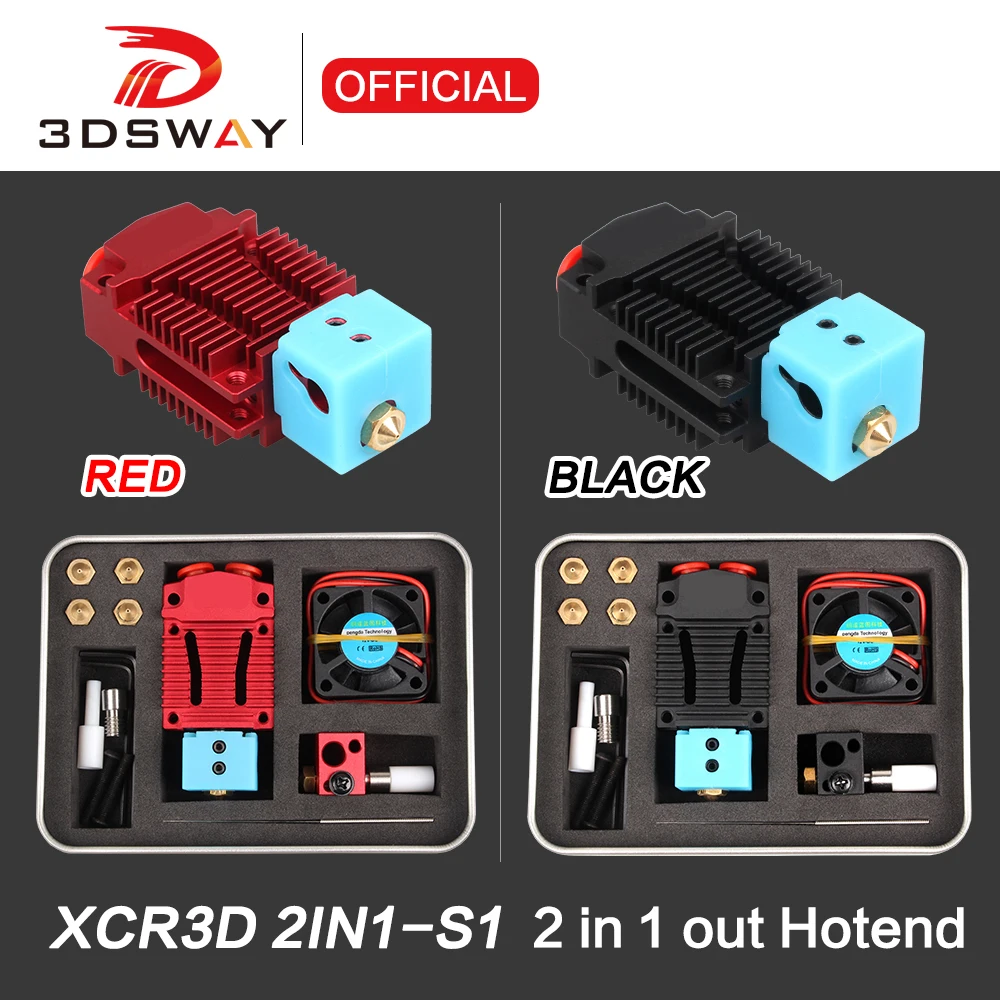 Parti-della-stampante-3D-3DSWAY-XCR3D-2IN1-S1-Hotend-2-in-1-out-Switch ...