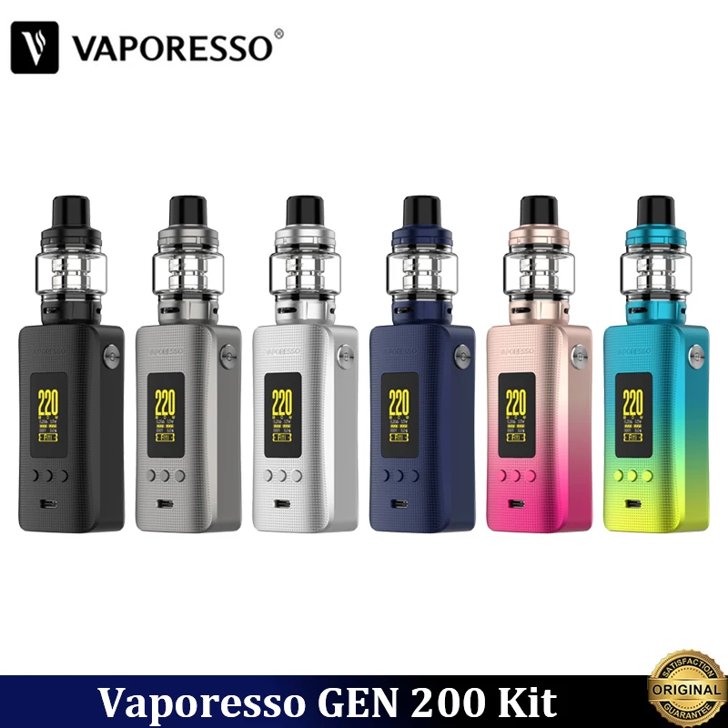 Original Vaporesso GEN 200 Kit Dual 18650 220W Mod Vape with 8ml iTank ...
