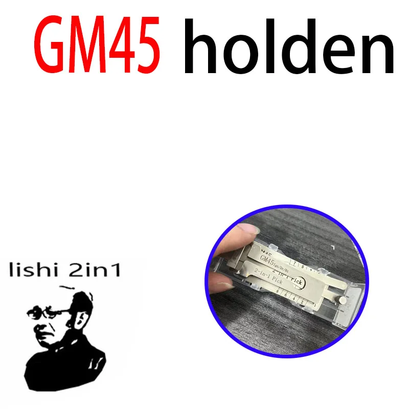 새로운 Lishi 2in1 GM45 Holden 자동차 잠금 장치 읽기 치아 - 측면 밀링 Li의 2 in 1 ...