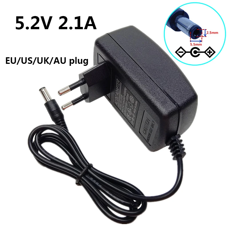 DC-5-2V-2-1A-2100mA-Universal-Power-Adapter-5-2-Volt-Switching-Supply ...