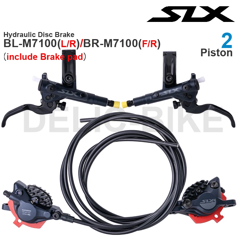 SHIMANO SLX M7100 Hydraulic Disc Brake Groupset BL-M7100 Brake Lever BR ...