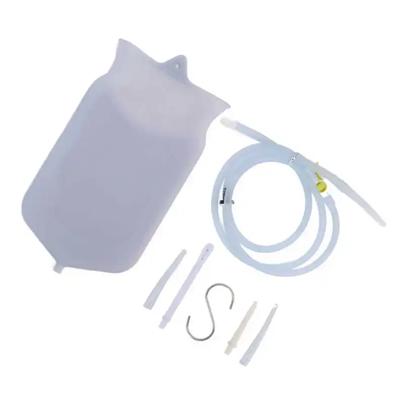 2L Silicone Enema Bag Intestinal Cleansing Enema Douche Bag Set with ...