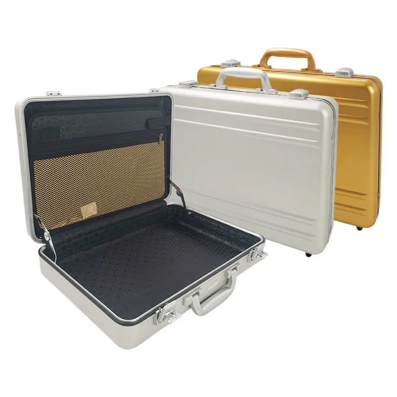 Portable Aluminum Alloy Suitcase Toolbox Business Briefcase Travel ...