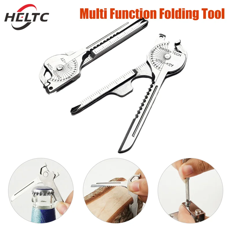 1pcs Portable Pocket Keychain Multitool Keys Shape Ring Opener Escape ...
