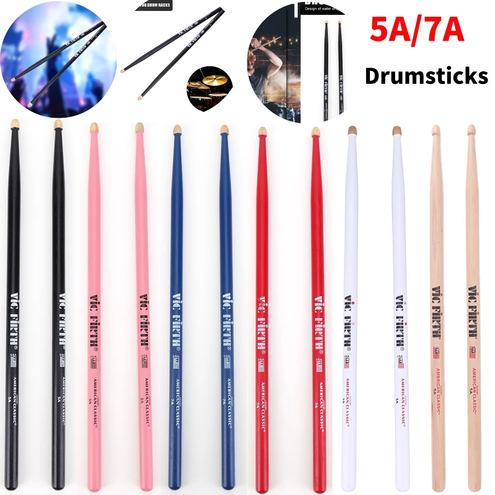 Drum-Sticks-Rockout-Class-Jazz-Musical-Instrument-5A-7A-Drumsticks-Tear-Drop-Tip-Walnut ...