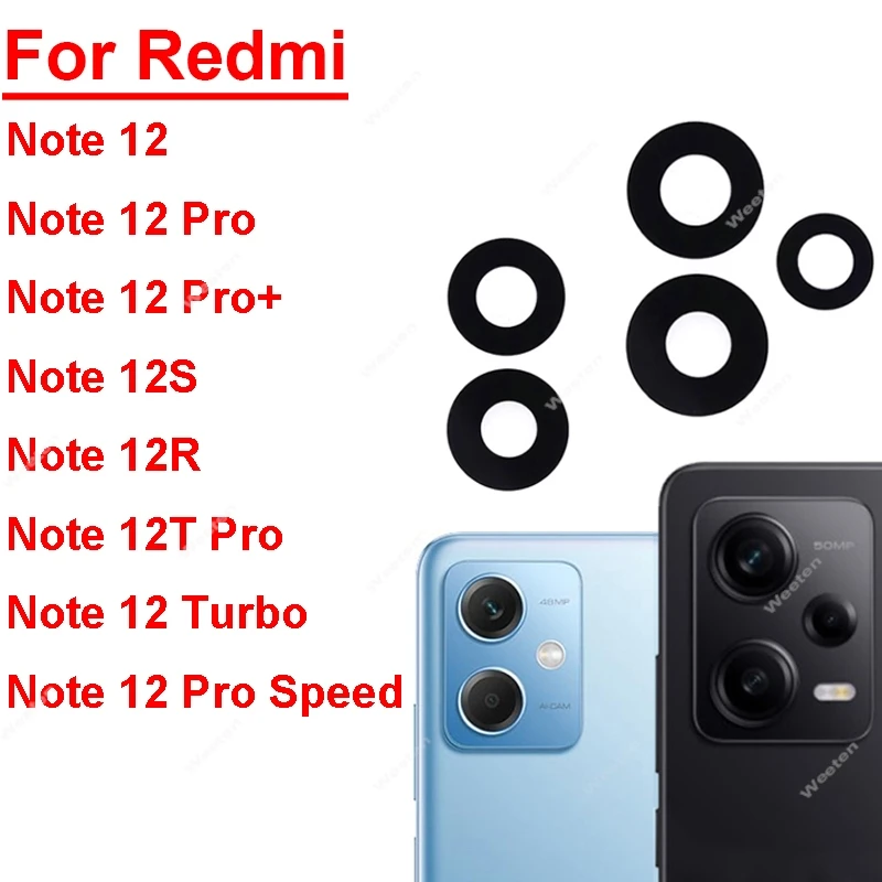 Rear Camera Glass Lens For Redmi Note 12 12S 12T 12R Pro Plus Global ...