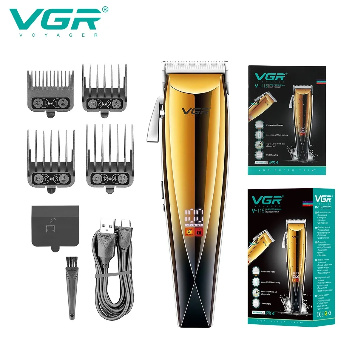VGR-Hair-Clipper-Professional-Hair-Cutting-Machine-Cordless-Hair ...
