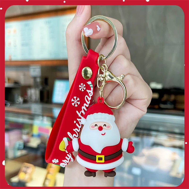 Merry-Christmas-Keychains-Cartoon-Santa-Claus-Keychain-For-Women ...