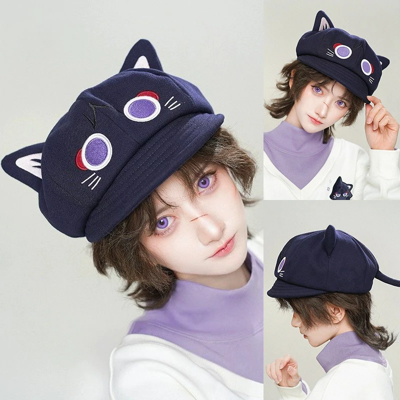 Game-Impact-Hero-Cosplay-Hat-Anime-Wanderer-Kawaii-Cat-Ear-Caps-Spring ...