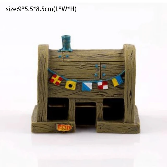 Cartoon Fish Tank Decor Figures Ornaments Simulation Resin Pineapple ...