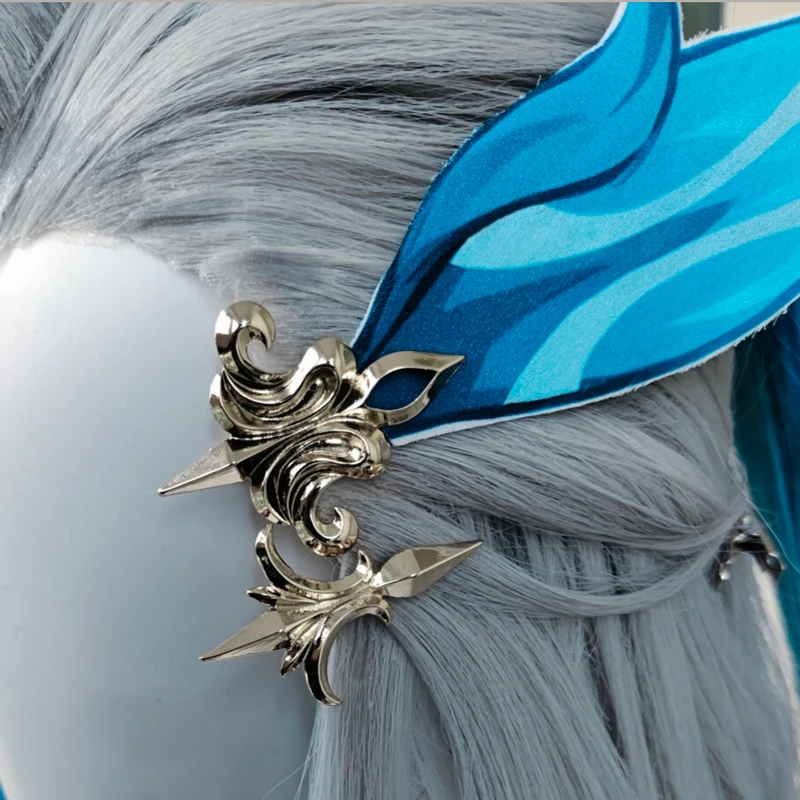 Anime-Game-Impact-Water-Dragon-King-Neuvillette-Metal-Cos-Hair ...