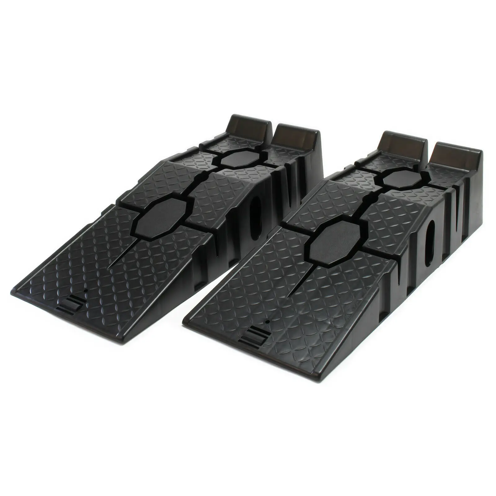 1Pair Black 2500KG Portable Heavy Duty Car Ramps 900mm Long Antiskid ...