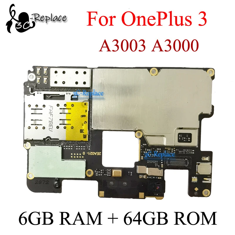 Original Tested Used 6gb+64gb Unlocked Main Board For Oneplus 3 1+ 3 ...
