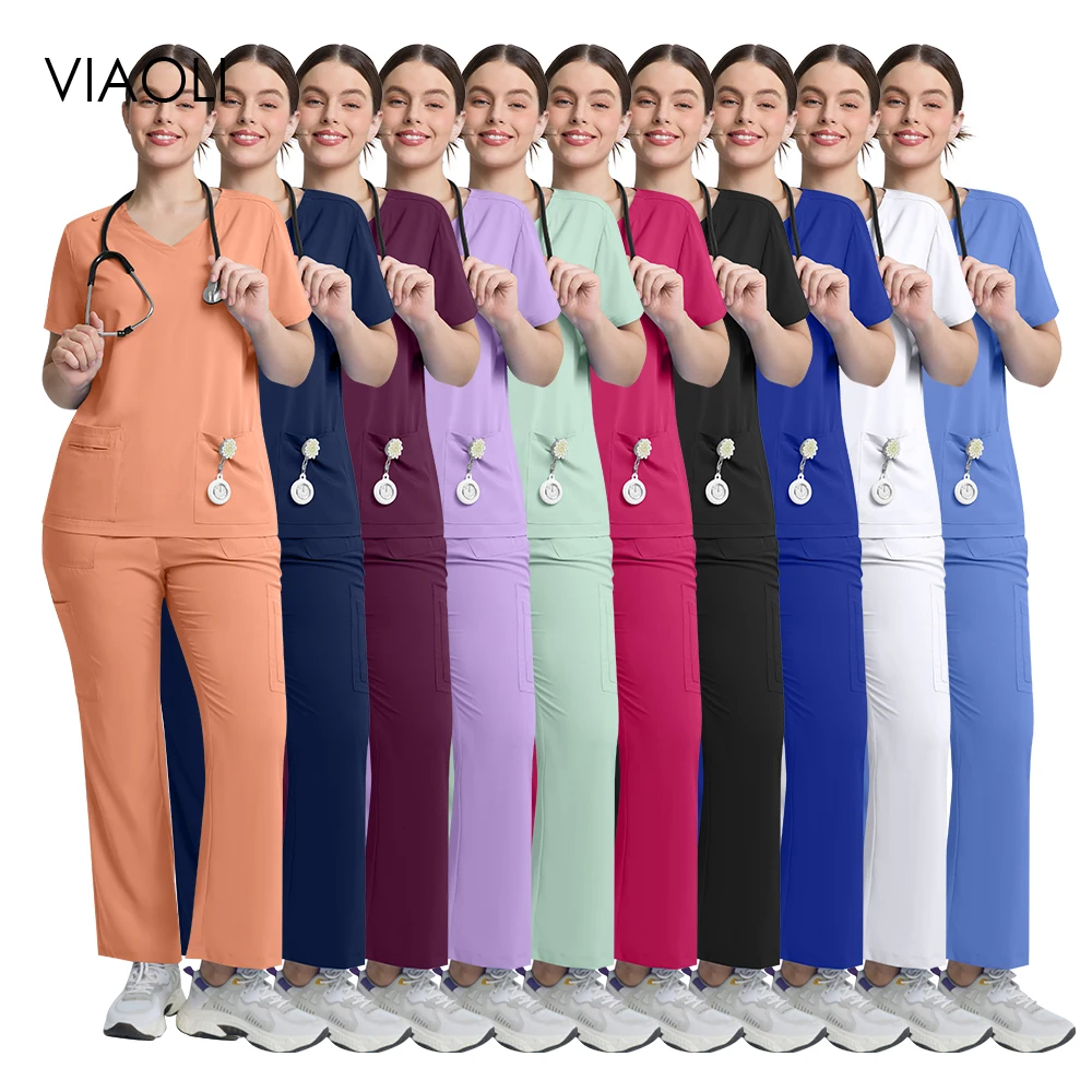 Hot Sales Doctor Nurse Scrub Set Hospital Uniforms Clinic Medical ...