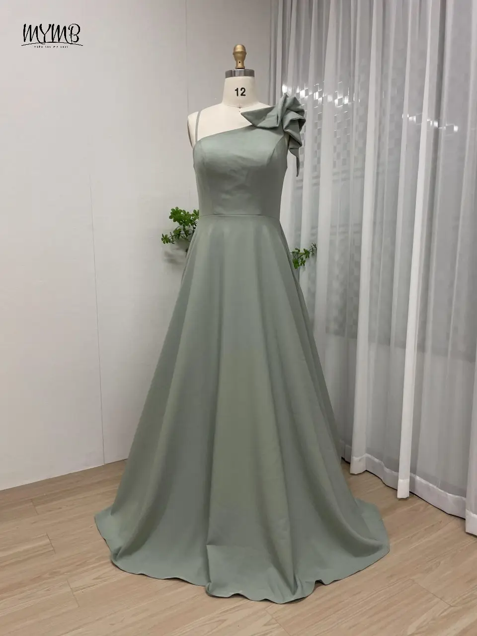 MYMB-Green-Exclusive-One-Shoulder-A-Line-Arabic-Long-Formal-Party ...