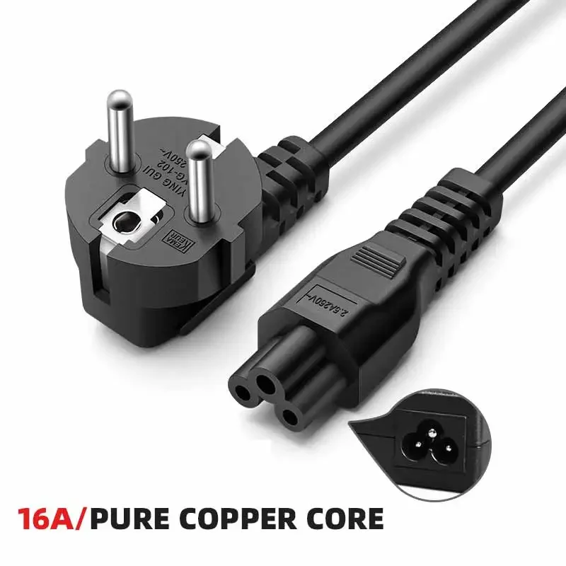 16A-European-Standard-Power-Cord-with-Plum-Blossom-Tail-All-Copper-Core ...