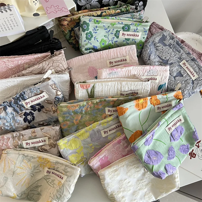 Korean-Fashion-Flower-Travel-Cosmetic-Storage-Bag-Kawaii-Wallet-Women ...