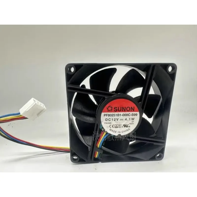 Original-CPU-Cooler-Fan-for-PF80251B1-000C-S99-12V-4-1W-8025-8CM-4-Wire ...