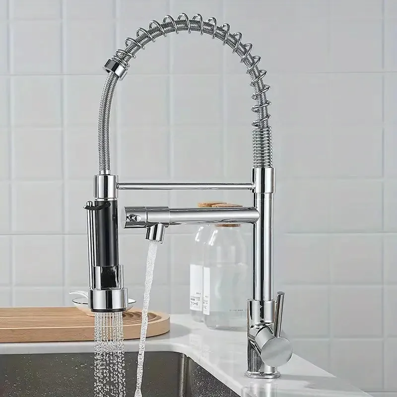 Cross-Border-Spring-Faucet-Kitchen-Hot-and-Cold-Sink-Dishwashing ...