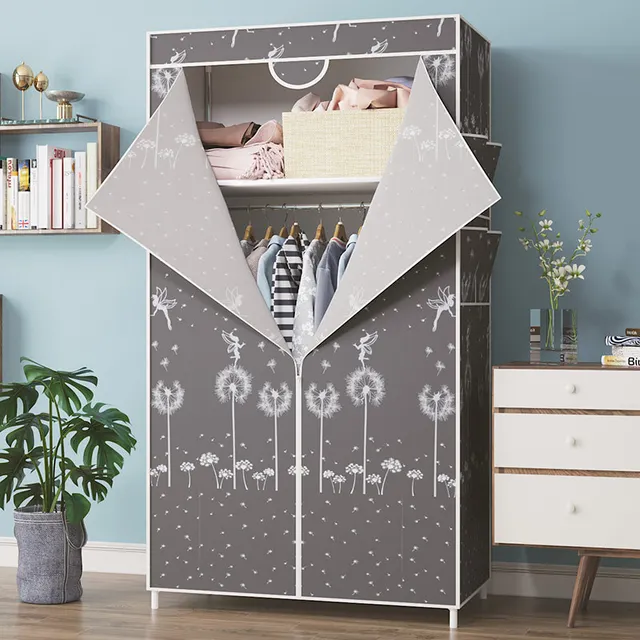 Foldable Wardrobe Household Dustproof Wardrobe Multi-layer Simple ...