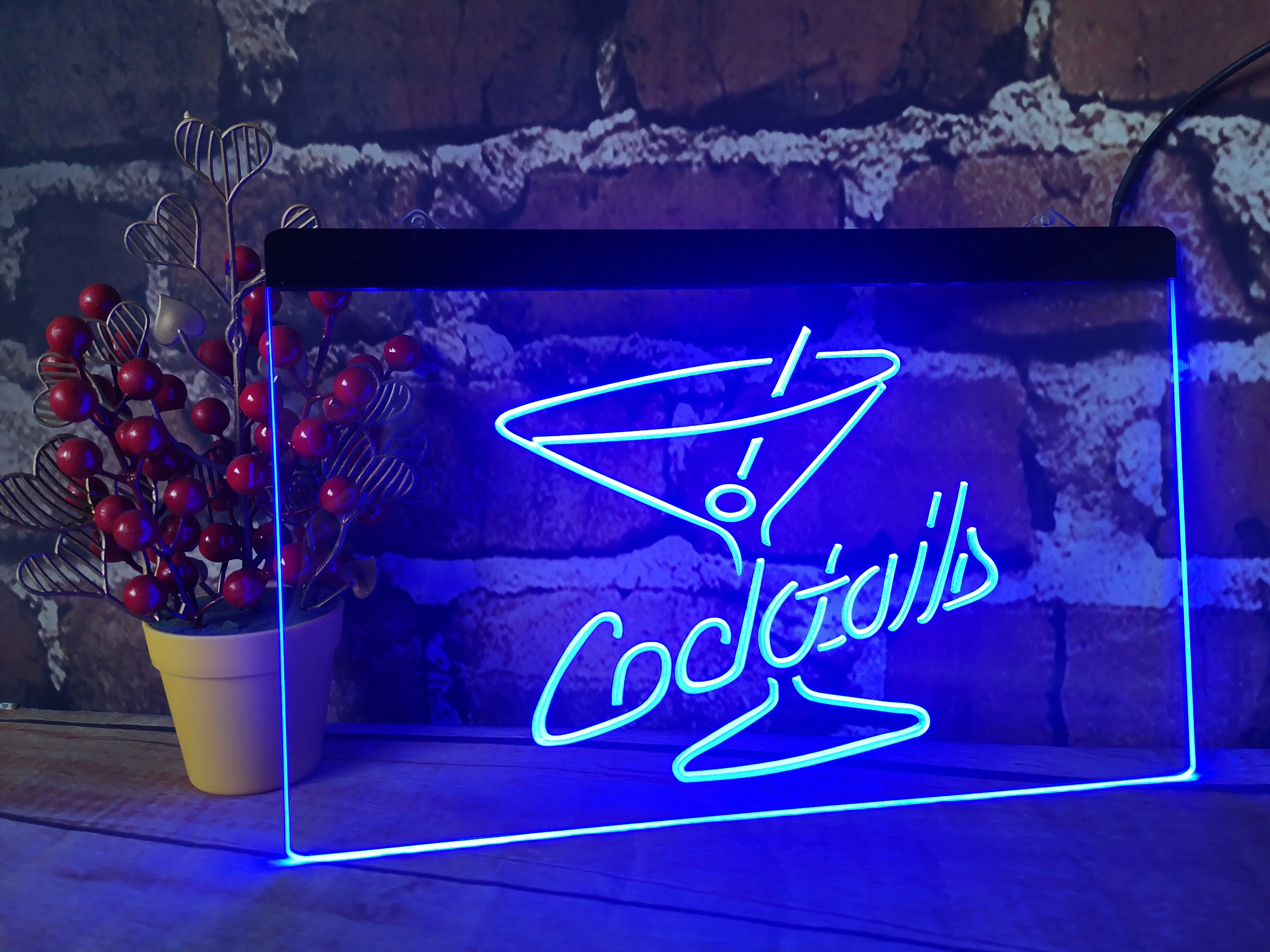 Neon Signs Cocktails | Cocktail Lounge Sign | Bar Decor Home | Bar ...