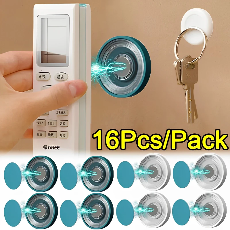 16/2Pcs Magnetic Hooks Wall Mounted Remote Control Magnet Holder Keys ...