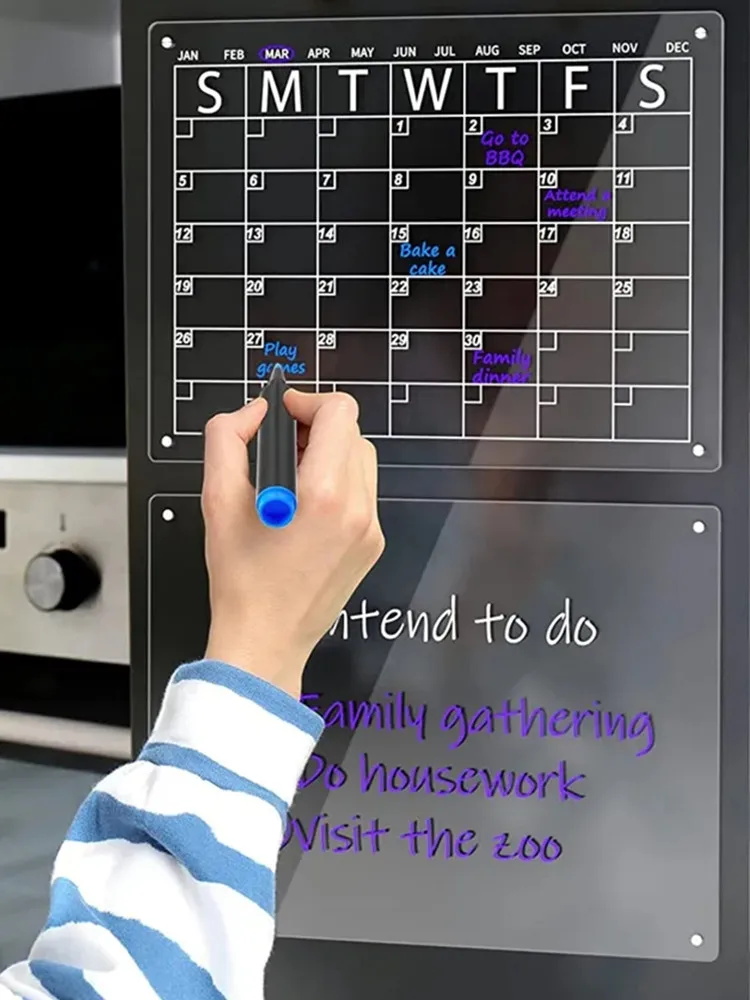 Fridge-Magnet-Planner-Board-Refrigerator-Calendar-Sticker-Reusable ...