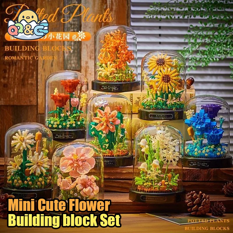 Bouquet-Building-Blocks-with-Display-Box-Mini-Eternal-Life-Flower-3D ...