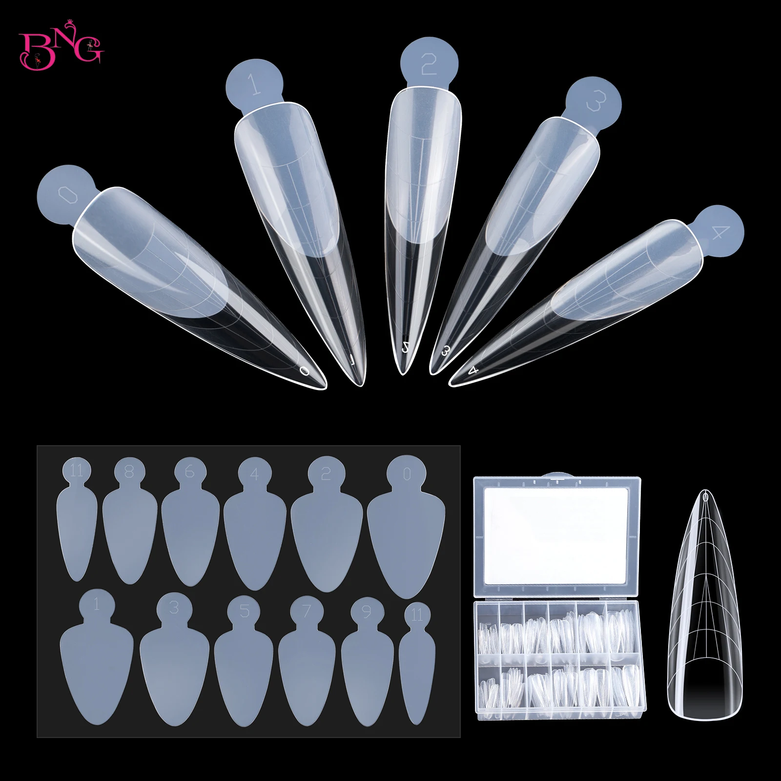 Dual-Forms-Nails-Quick-Building-Poly-Nail-Gel-Mold-with-12Pcs-Silicone ...