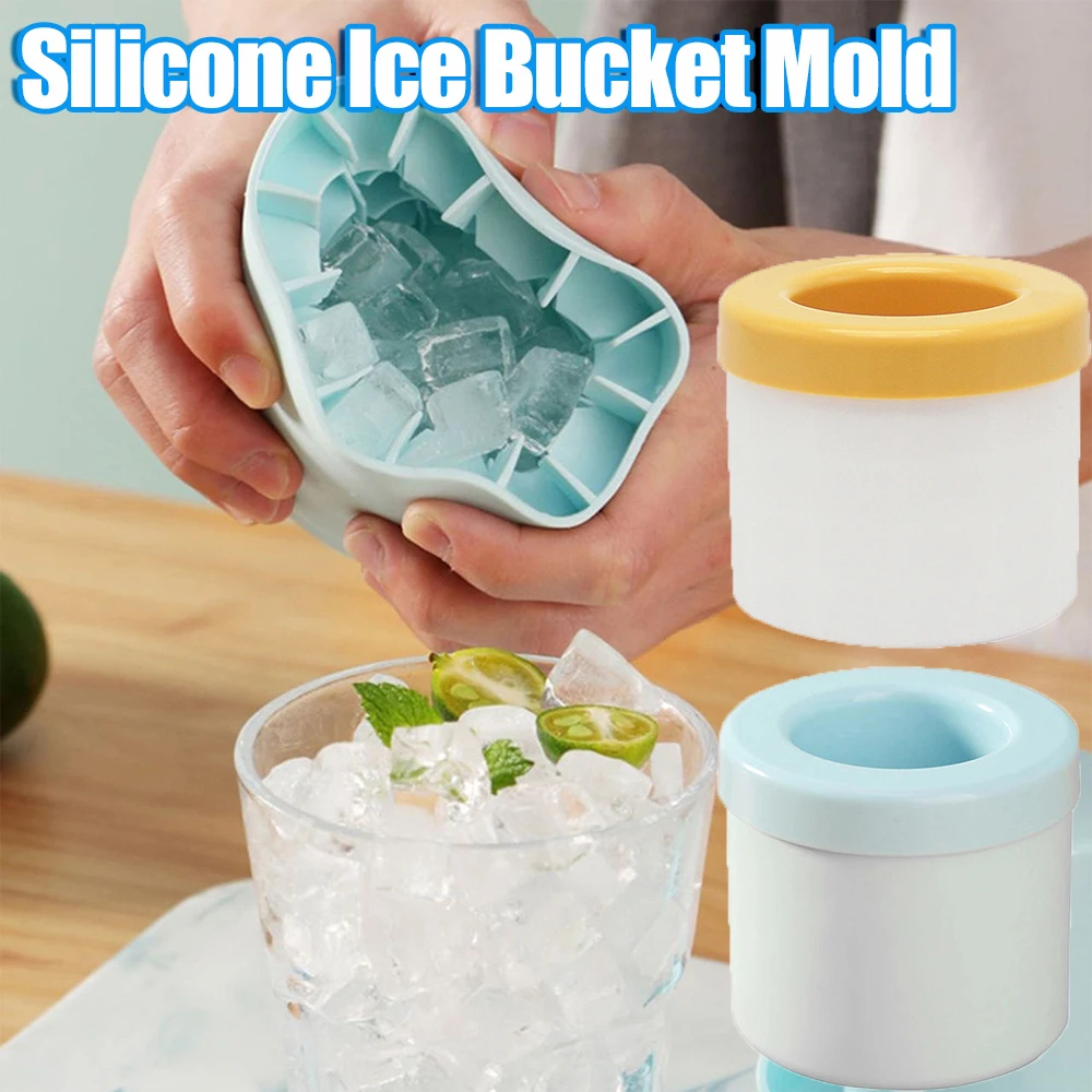 Ice-Bucket-Cup-Mold-Silicone-Ice-Cube-Tray-Food-Grade-Congelar ...