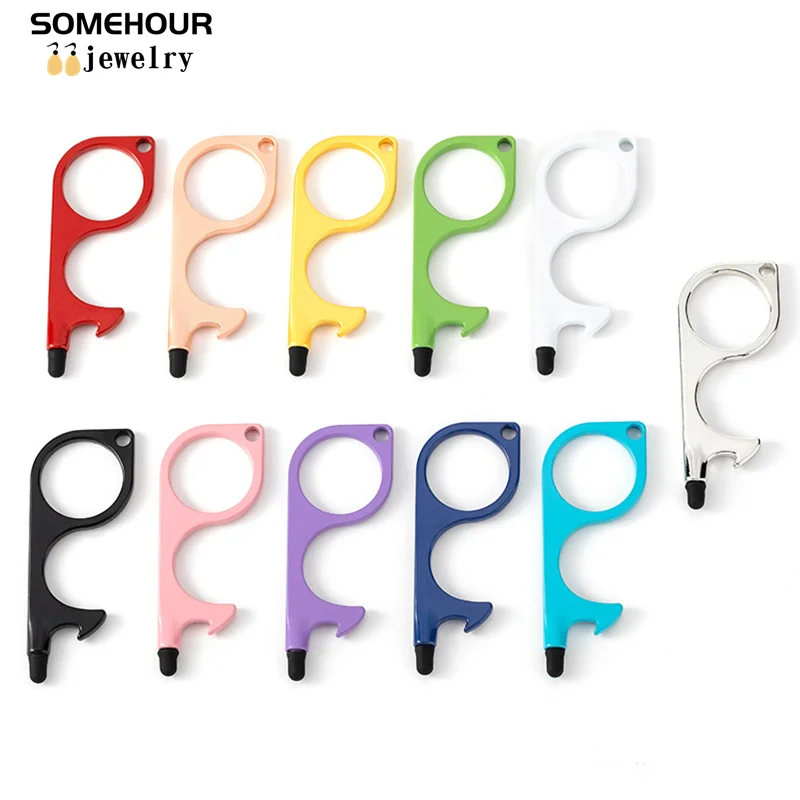 SOMEHOUR Multi-function EDC Door Keychain Touchless Screen Press ...