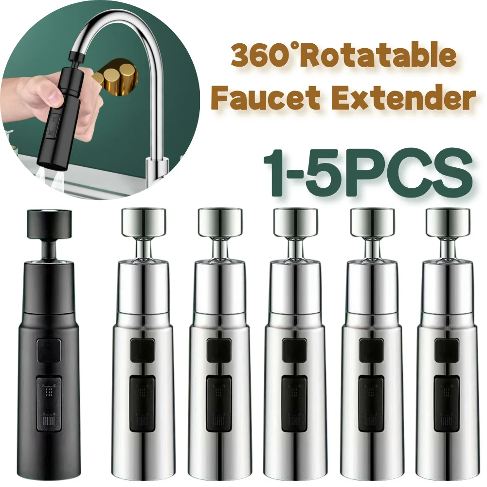 360-Degree-Rotatable-Faucet-Extender-Kitchen-Faucet-Aerator-Sink-Water ...