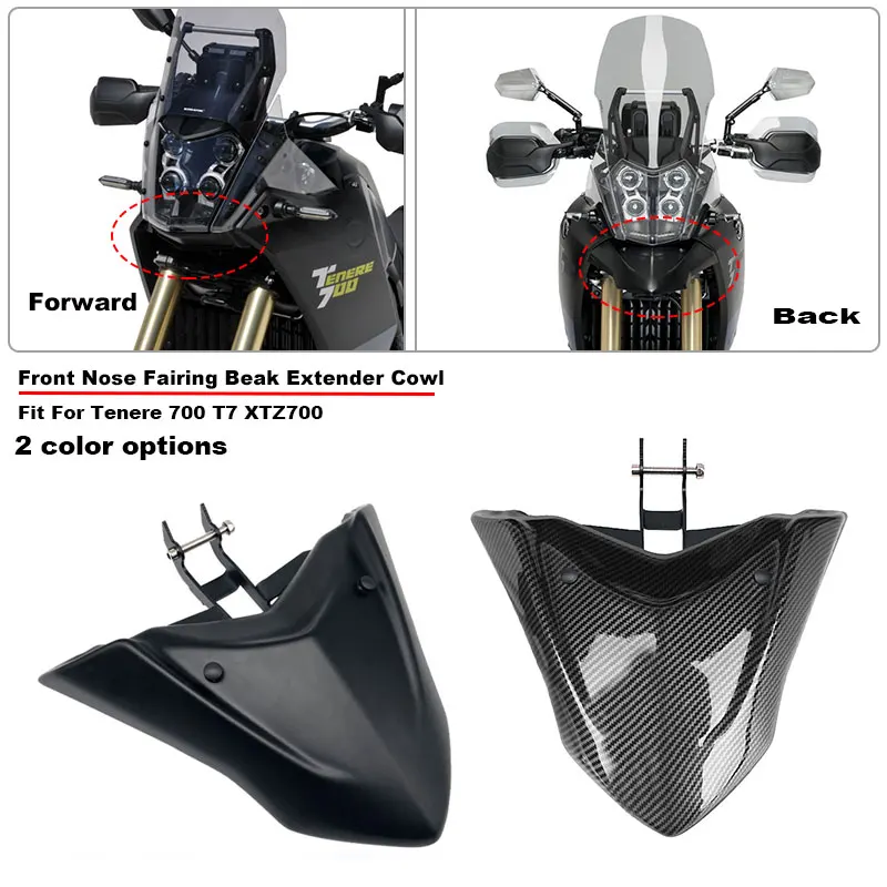 Motorcycle Front Nose Fairing Beak Extender Cowl Protector Fender Cover ...