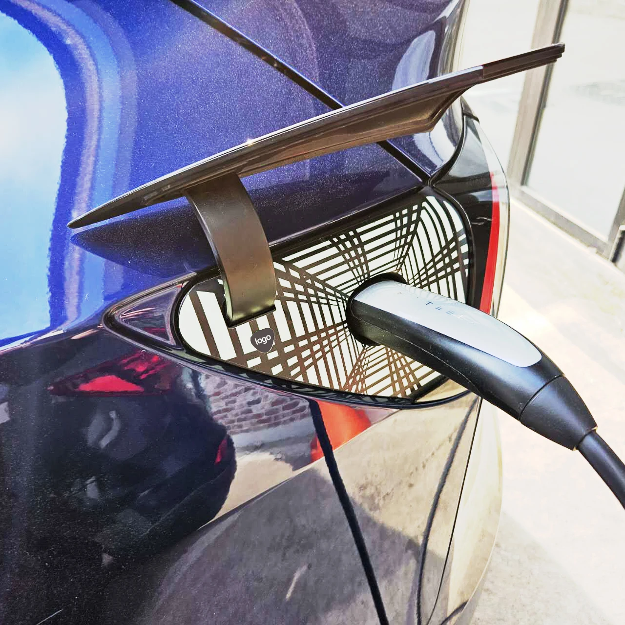 Otertip-For-Tesla-Model-Y-Model-3-Type-1-Charging-Port-Sticker-Luminous ...